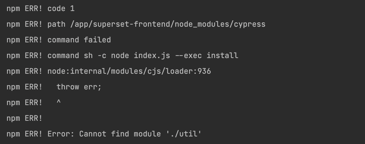 Frontend Cannot Be Build · Issue 19385 · Apachesuperset · Github 