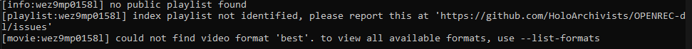 Error downloading from OpenRec · Issue #6946 · yt-dlp/yt-dlp · GitHub