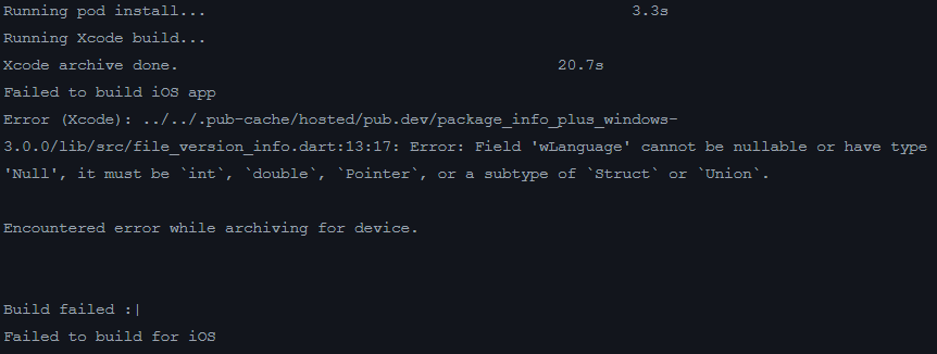 Flutter Error Field Wlanguage Cannot Be Nullable Or Have Type Null It Must Be `int