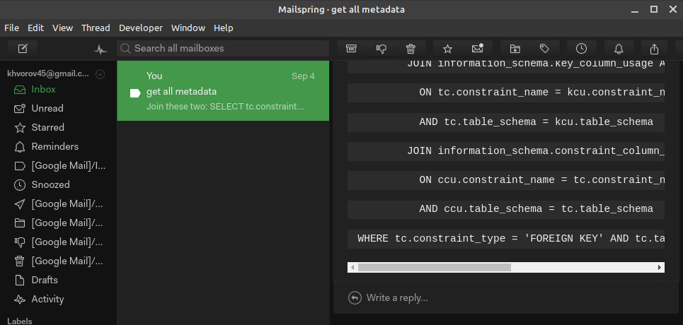 Horizontal scrollbars remain white in dark mode · Issue #2137 · Foundry376/Mailspring · GitHub
