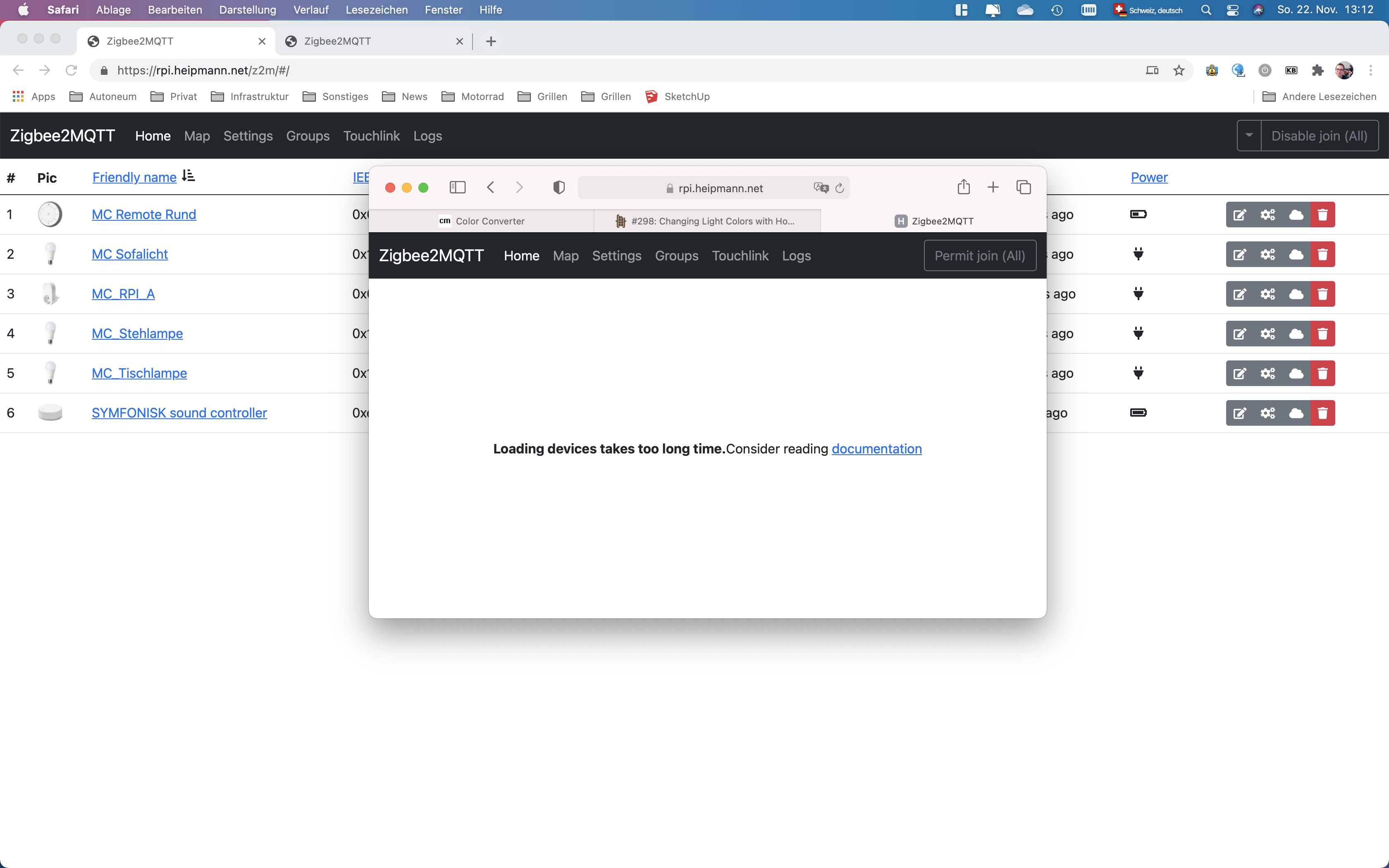 Frontend times out on Safari / iOS Web Engine · Issue #154 · nurikk/zigbee2mqtt-frontend · GitHub