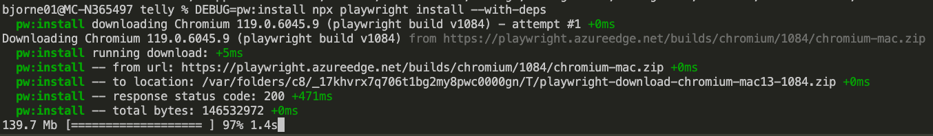 [BUG] Browser install hangs infinitely · Issue #28189 · microsoft/playwright · GitHub