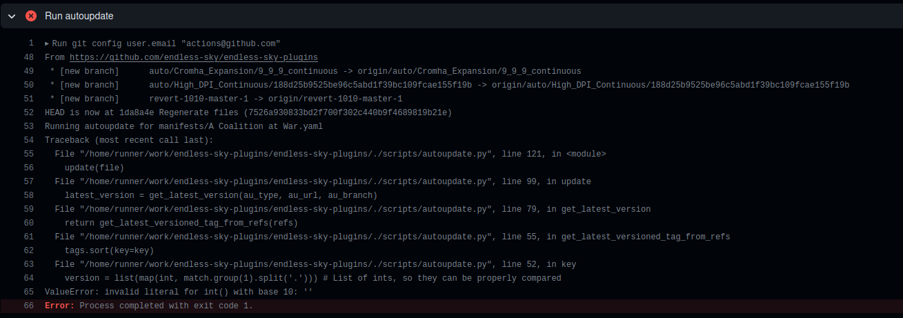 Version tag with no major version number causes AutoUpdate to fail ...