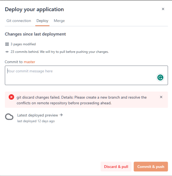 Update Git Pull To Fetch And Rebase · Issue 25590 · Appsmithorgappsmith · Github 
