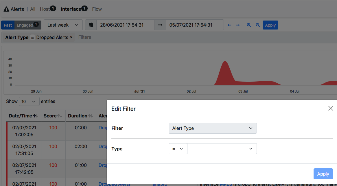 Invalid "Dropped Alerts" filter · Issue #5631 · ntop/ntopng · GitHub