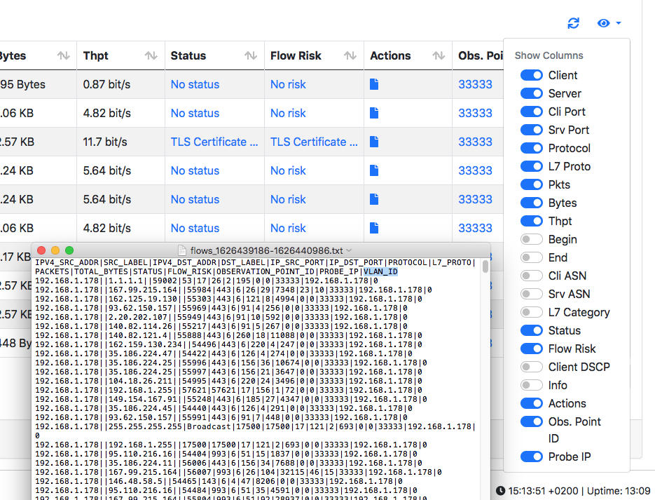 [nIndex] VLAN Id present in Dump but not as a Column · Issue #5685 · ntop/ntopng · GitHub