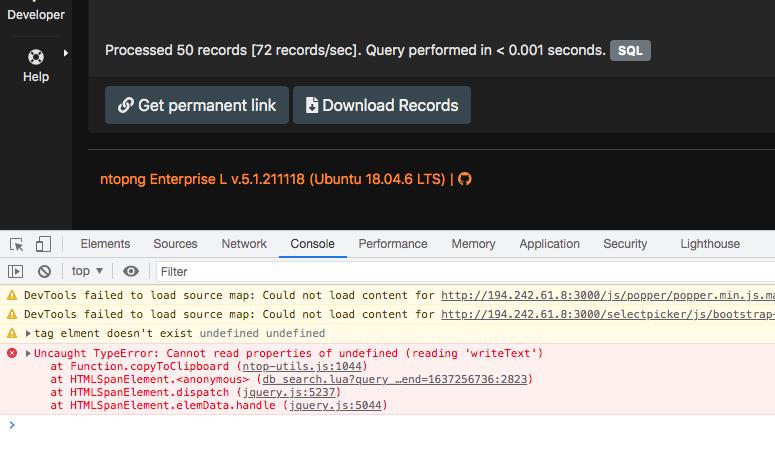 Broken copy click on SQL (Historical Reports) · Issue #6089 · ntop/ntopng · GitHub