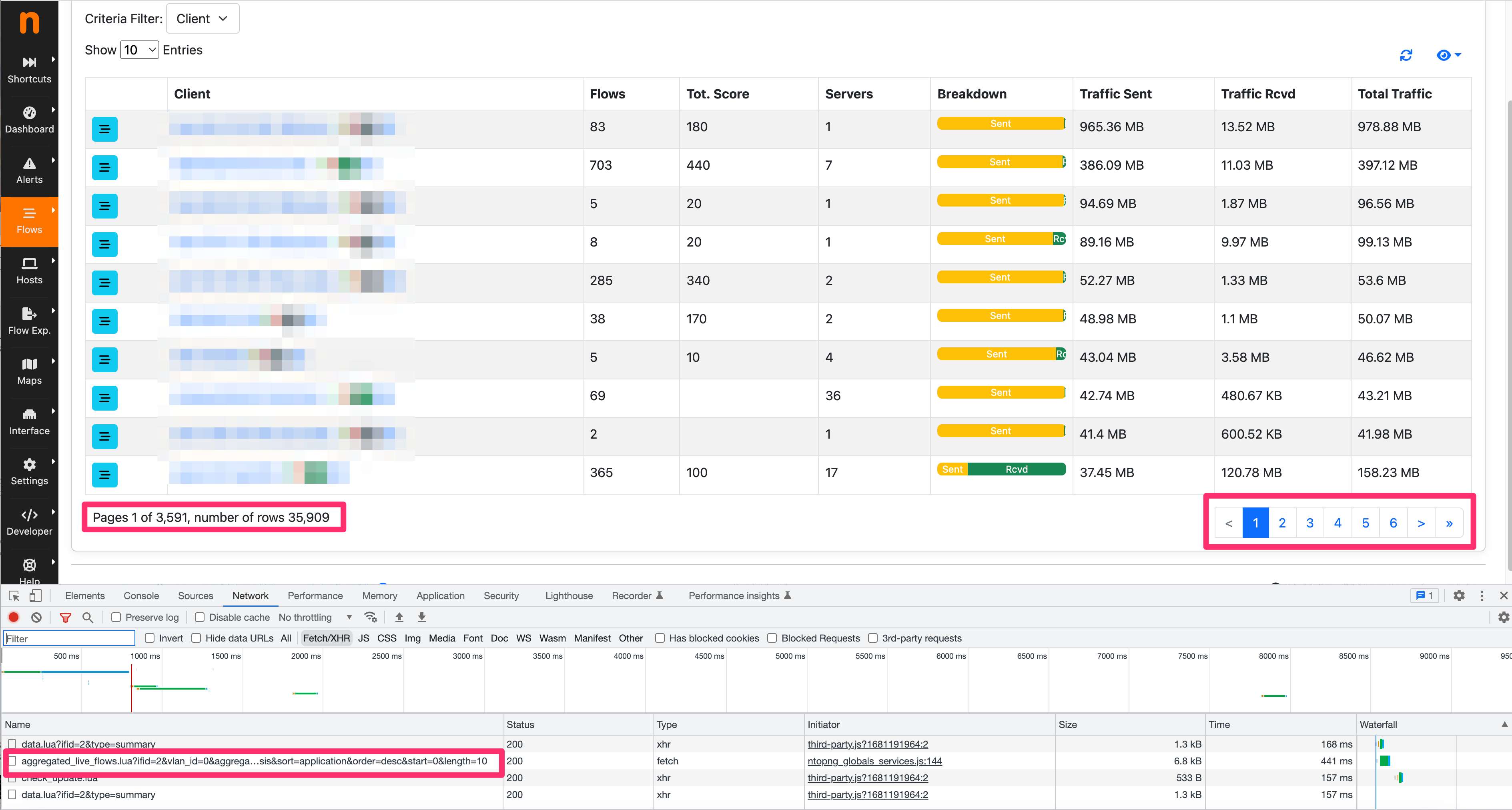 Table Pagination Bug · Issue #7376 · ntop/ntopng · GitHub