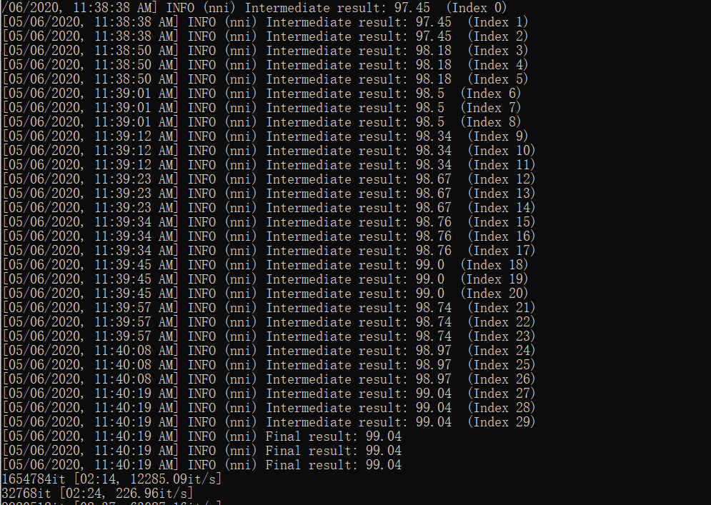 关于nni问题#2000 default metric graphs are empty after completing run of examples\trials\mnist ...