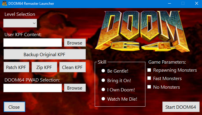 GitHub - atsb/DOOM64-Remaster-Launcher: A Launcher for DOOM64 that is ...