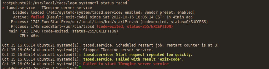 taosd server 3.0.1.0 start fail · Issue #17377 · taosdata/TDengine · GitHub