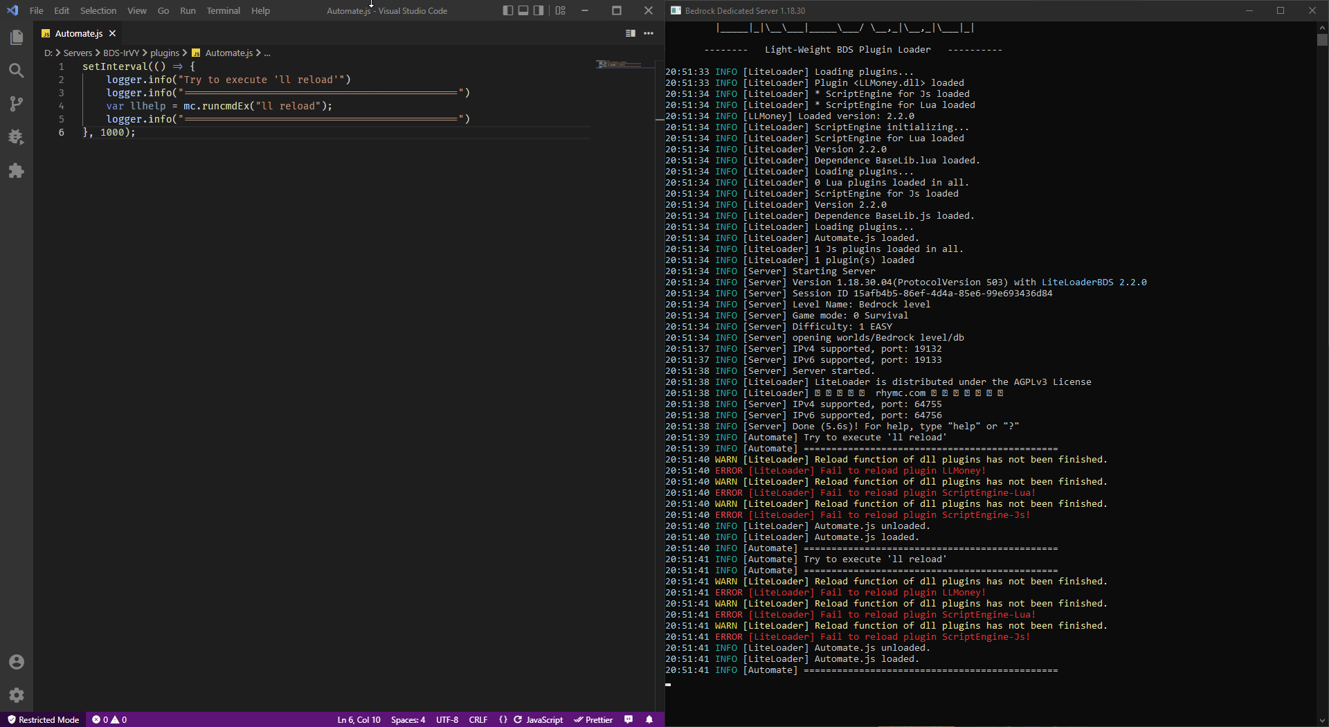 Incorrect work mc.runcmdEx() · Issue #375 · LiteLDev/LeviLamina · GitHub