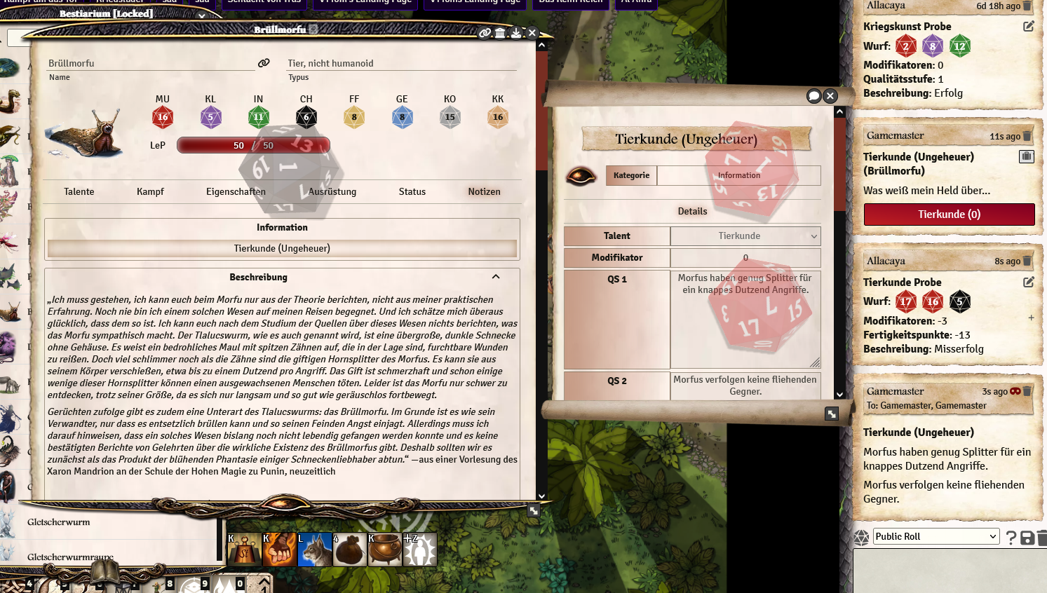 Adjustment Creature Sheet · Issue #1319 · Plushtoast/dsa5-foundryVTT ...