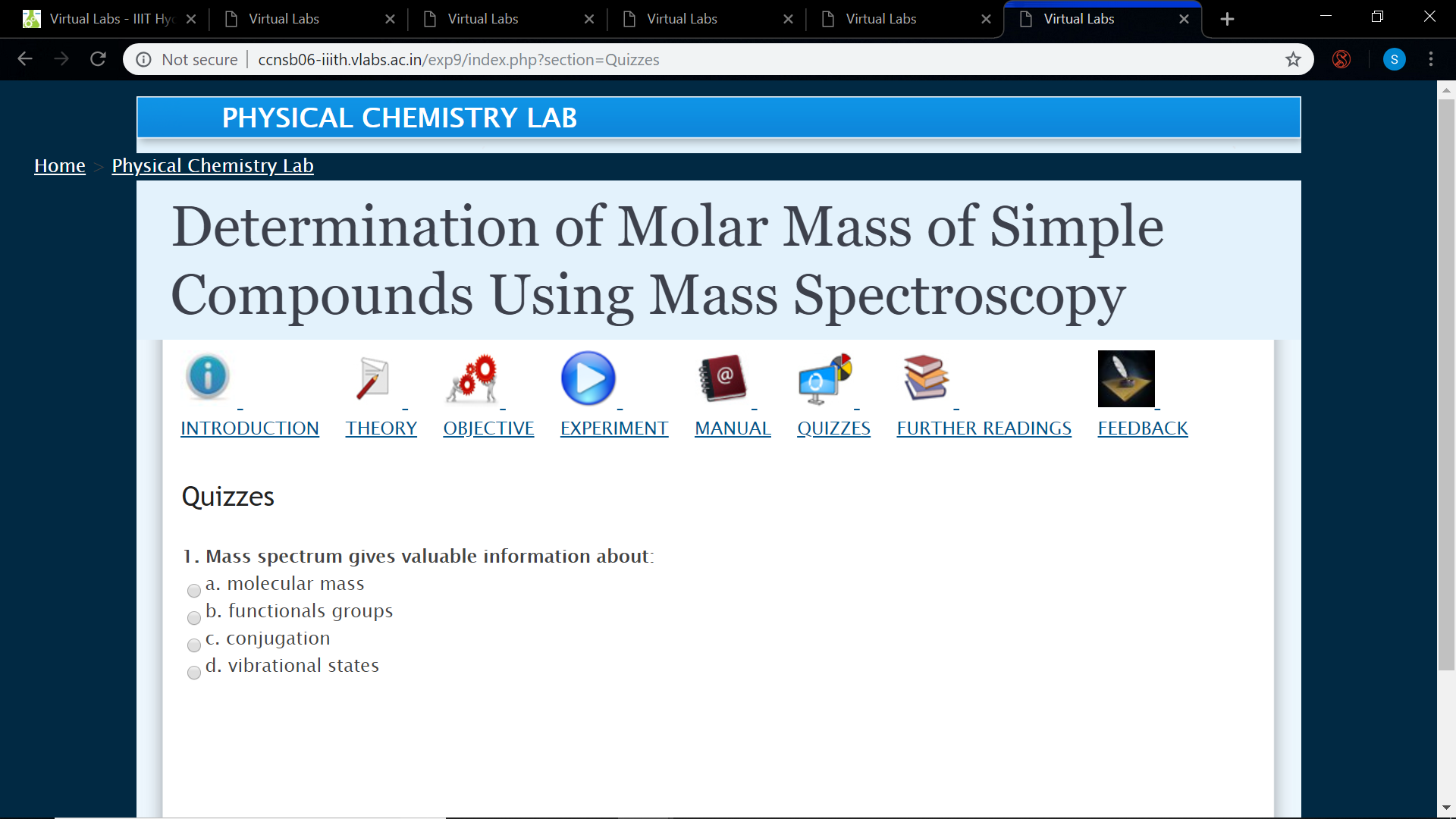 Determination-of-Molar-Mass-of-Simple-Compounds-Using-Mass-Spectroscopy ...