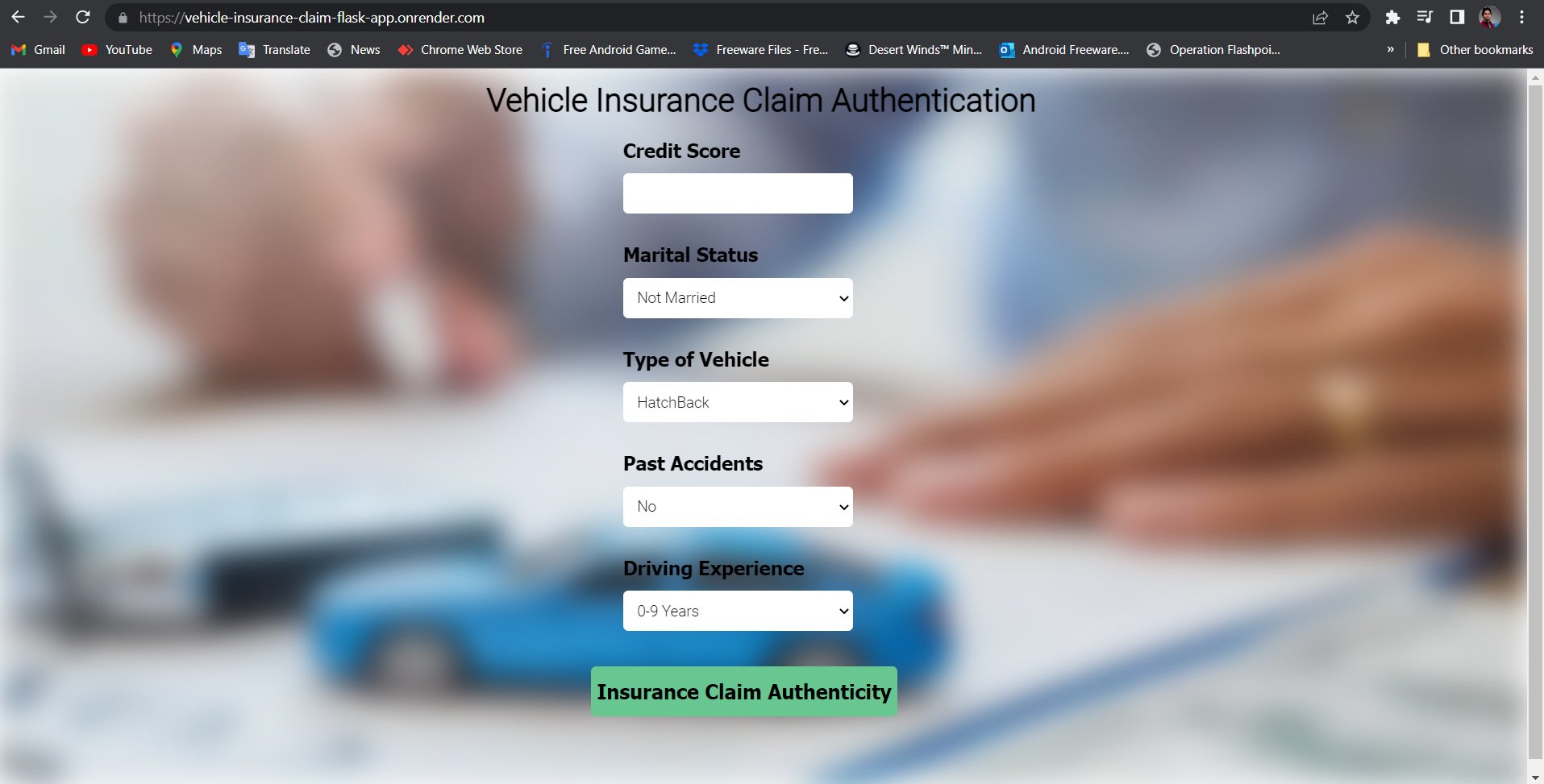 GitHub - TrashantRathore/Flask-ML-App-for-Vehicle-Insurance-Claim: Complete ML app which is ...
