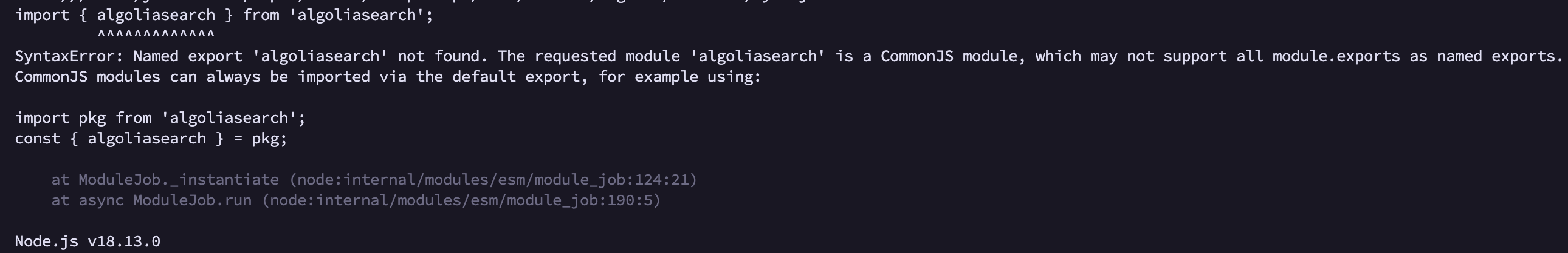 v5: Cannot import package in SvelteKit · Issue #1244 · algolia/api-clients-automation · GitHub