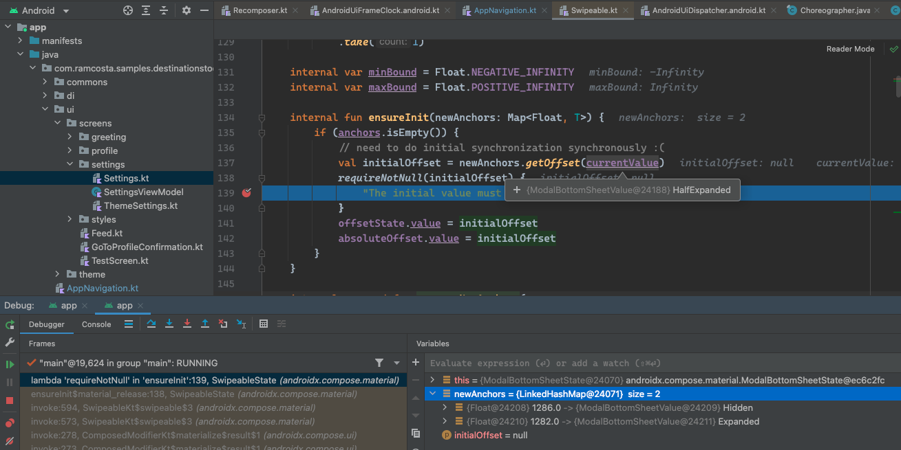 Crash on screen rotation with a ModalBottomSheet opened · Issue #115 · raamcosta/compose ...