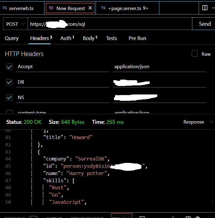 Bug: Querying SurrealDB with an HTTP POST query leads to an error · Issue #1292 · surrealdb ...