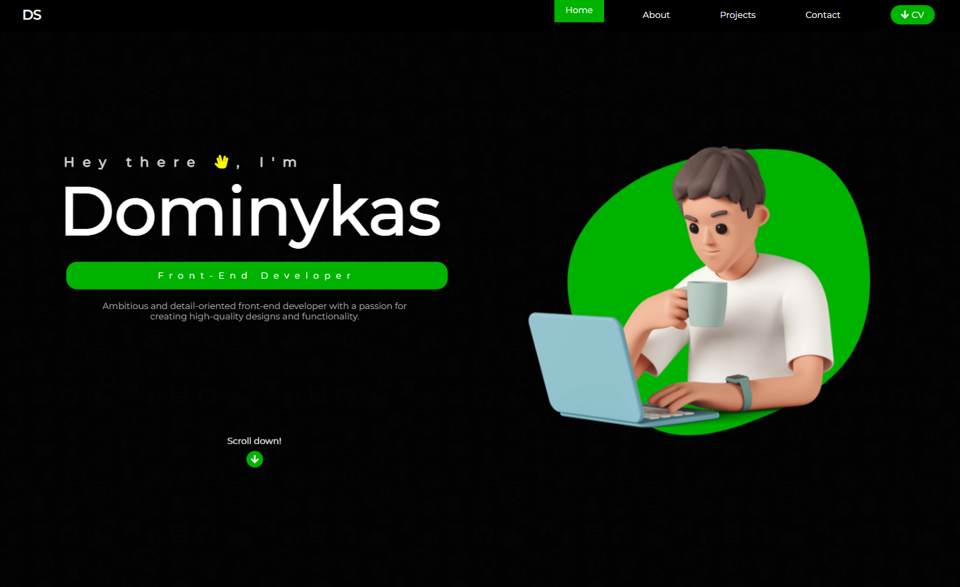 GitHub - domstasiulionis/Personal-Portfolio-V2: Personal Portfolio Website