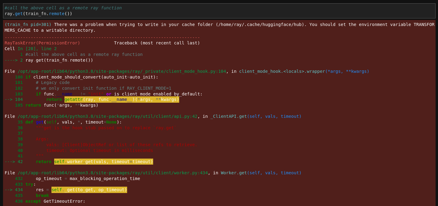 "Permission denied" error when not using the default namespace in hf ...