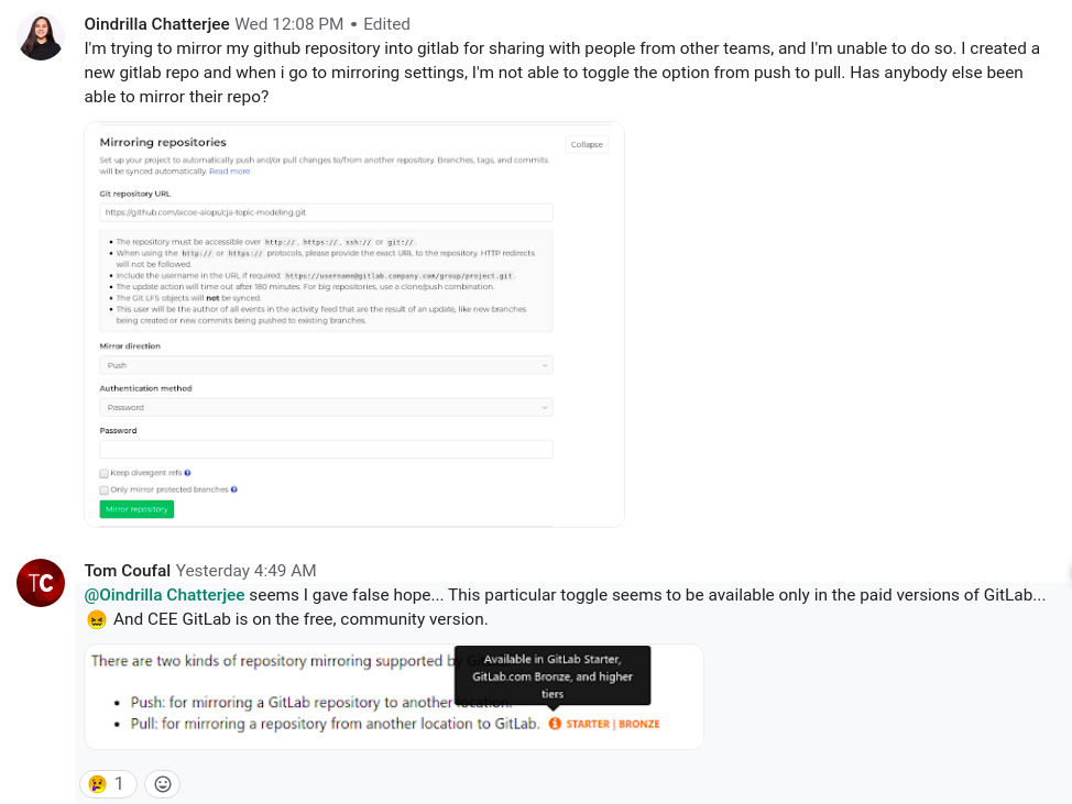 Create Documentation For Mirroring Repos · Issue 11 · Aicoe Aiopsdata Science Workflows · Github