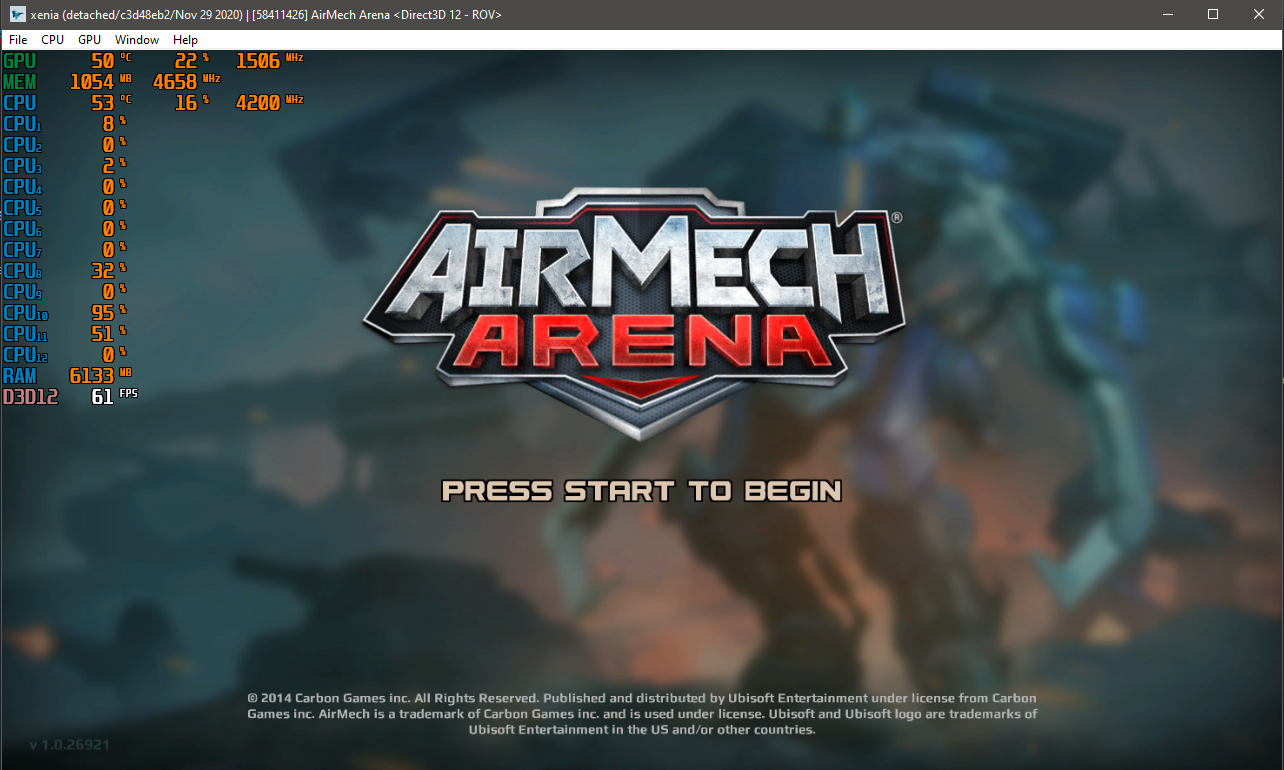 58411426 - Airmech Arena · Issue #1667 · xenia-project/game-compatibility · GitHub