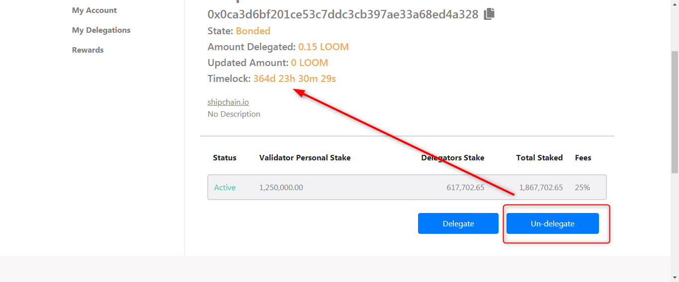 Undelegate button is enabled despite timelock is still not over · Issue #130 · loomnetwork ...