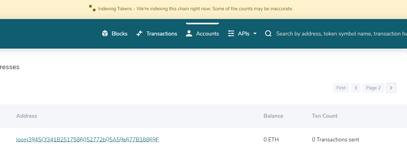 Required pagination on Accounts page · Issue #44 · loomnetwork/blockscout · GitHub