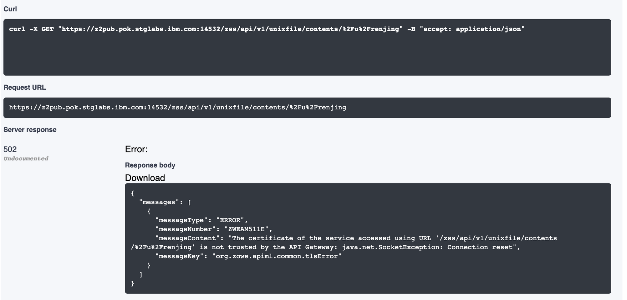 ZWEAM511E error accessing ZSS service from catalog · Issue #2479 · zowe/zowe-install-packaging ...