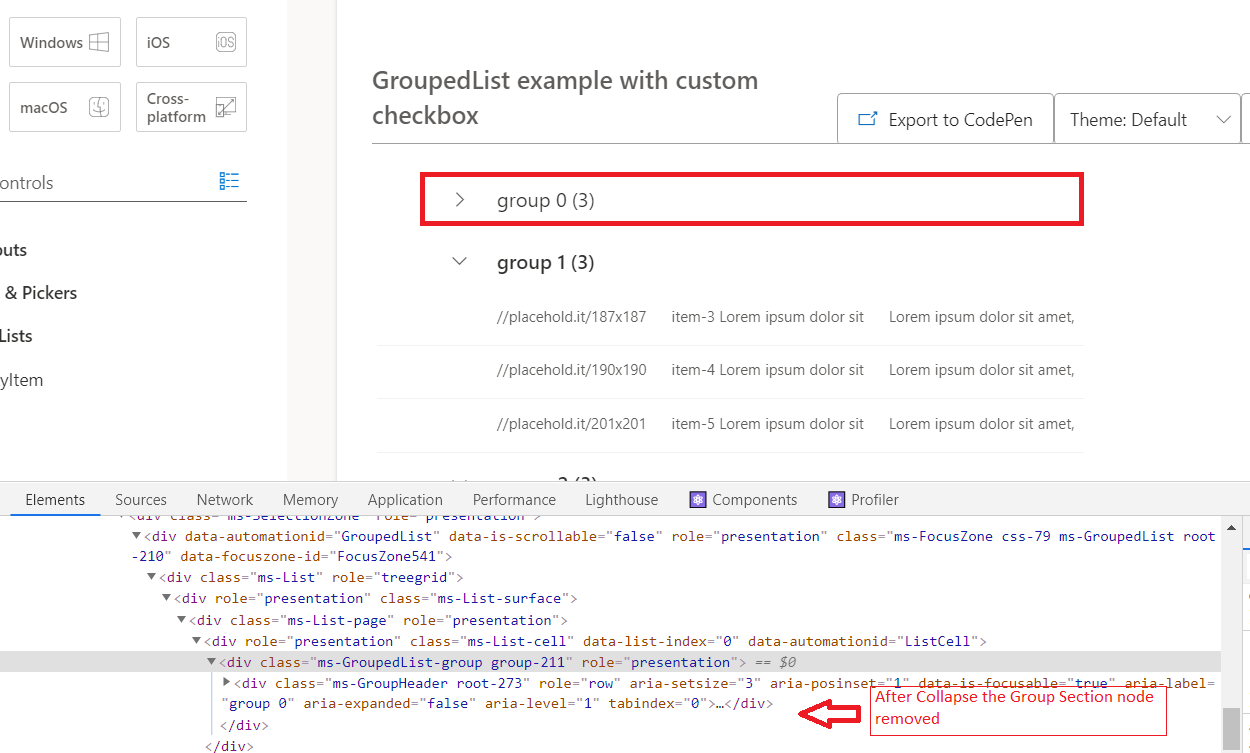 Can we prevent not to load GroupedListSection on collapse? Can we make ...