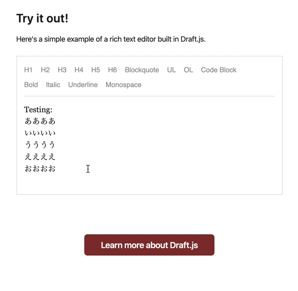 Cannot replace text blocks correctly with IME · Issue #2331 · facebookarchive/draft-js · GitHub