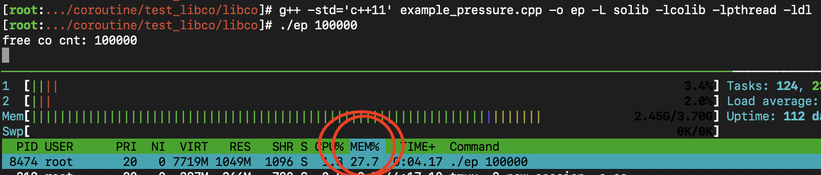 销毁协程后，内存依然占用很高，为啥？ · Issue #171 · Tencent/libco · GitHub