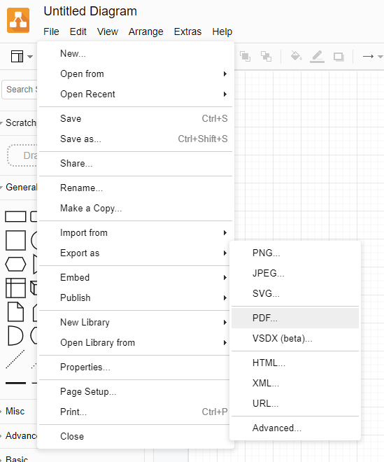 PDF export not working anymore · Issue #1188 · jgraph/drawio · GitHub