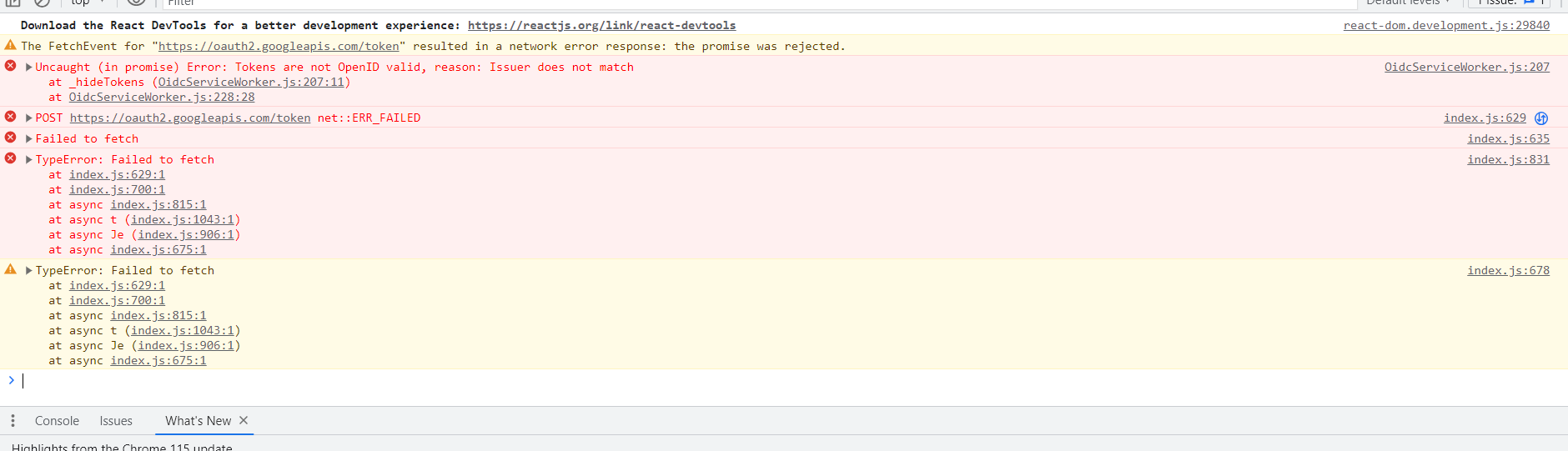 ServiceWorker.js issue can't be initialized · Issue #1122 · AxaFrance/oidc-client · GitHub