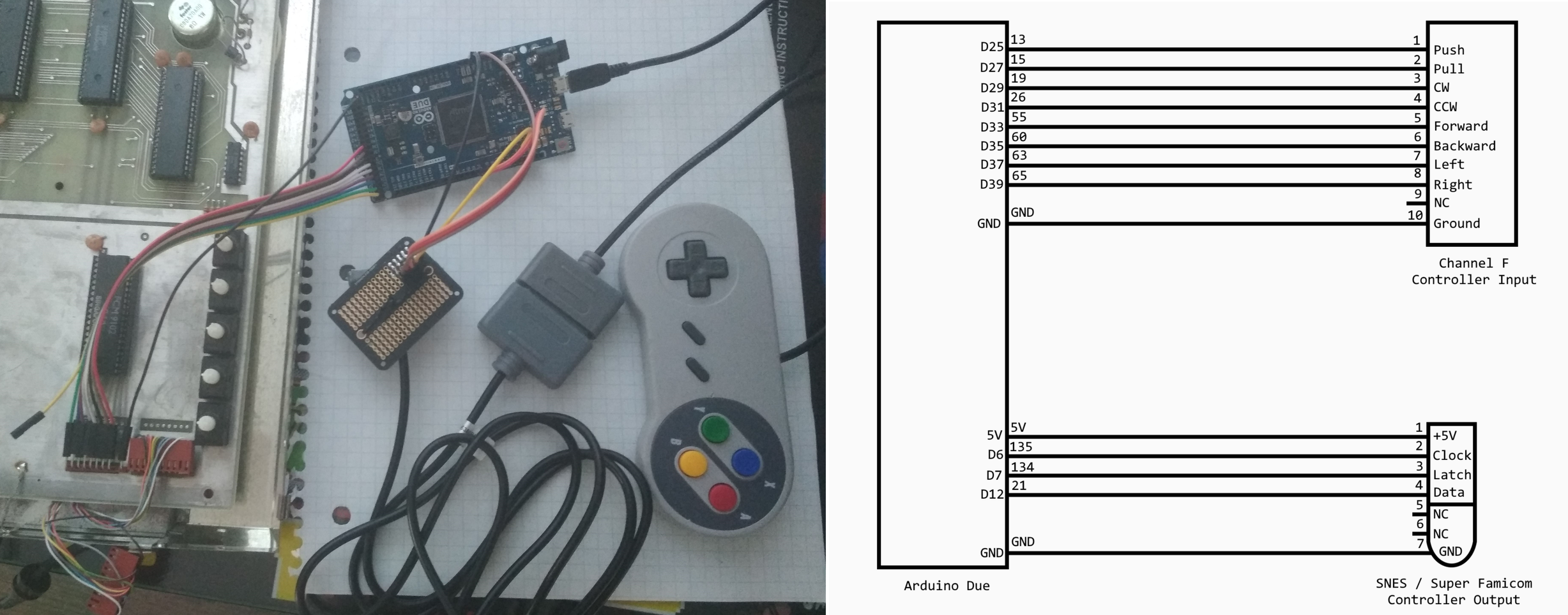 GitHub - ZX-80/SNES2ChannelF: Arduino code to connect a SNES / Super ...