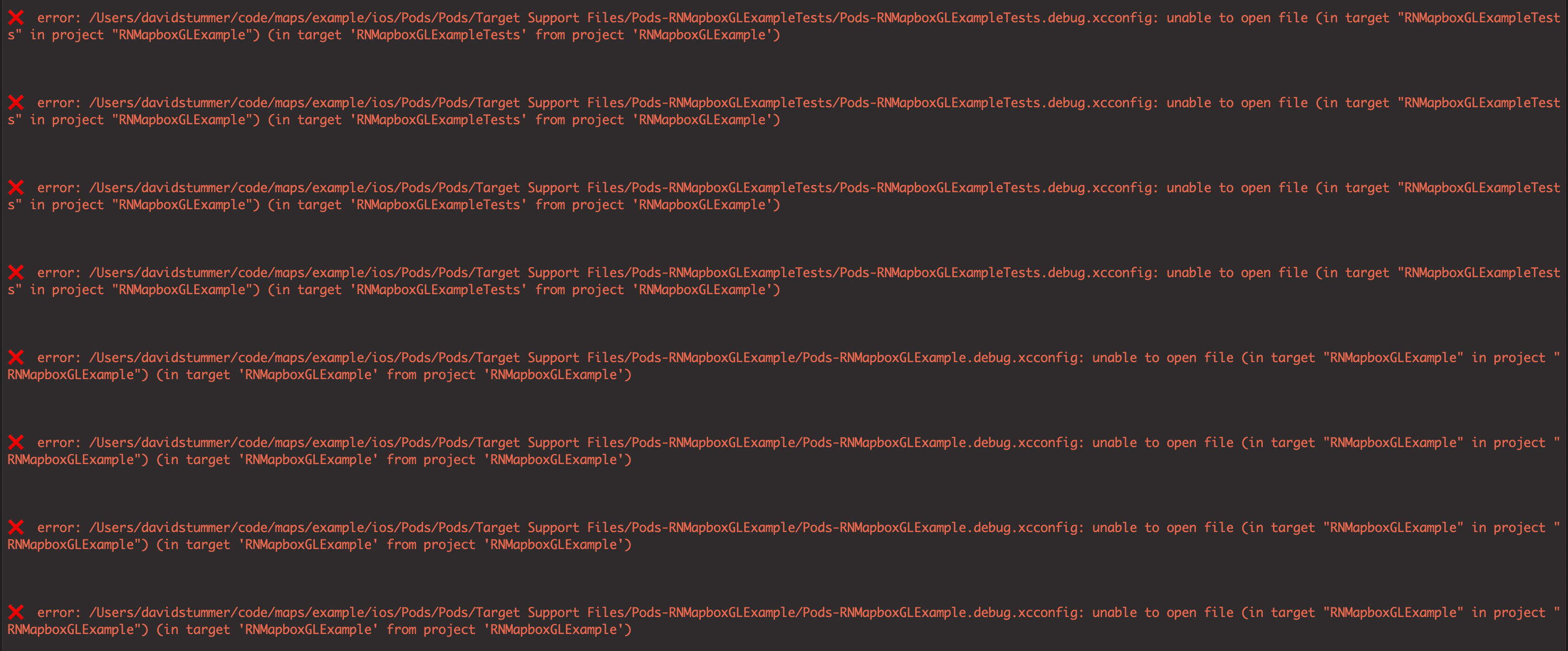 Build errors for iOS example · Issue #623 · rnmapbox/maps · GitHub