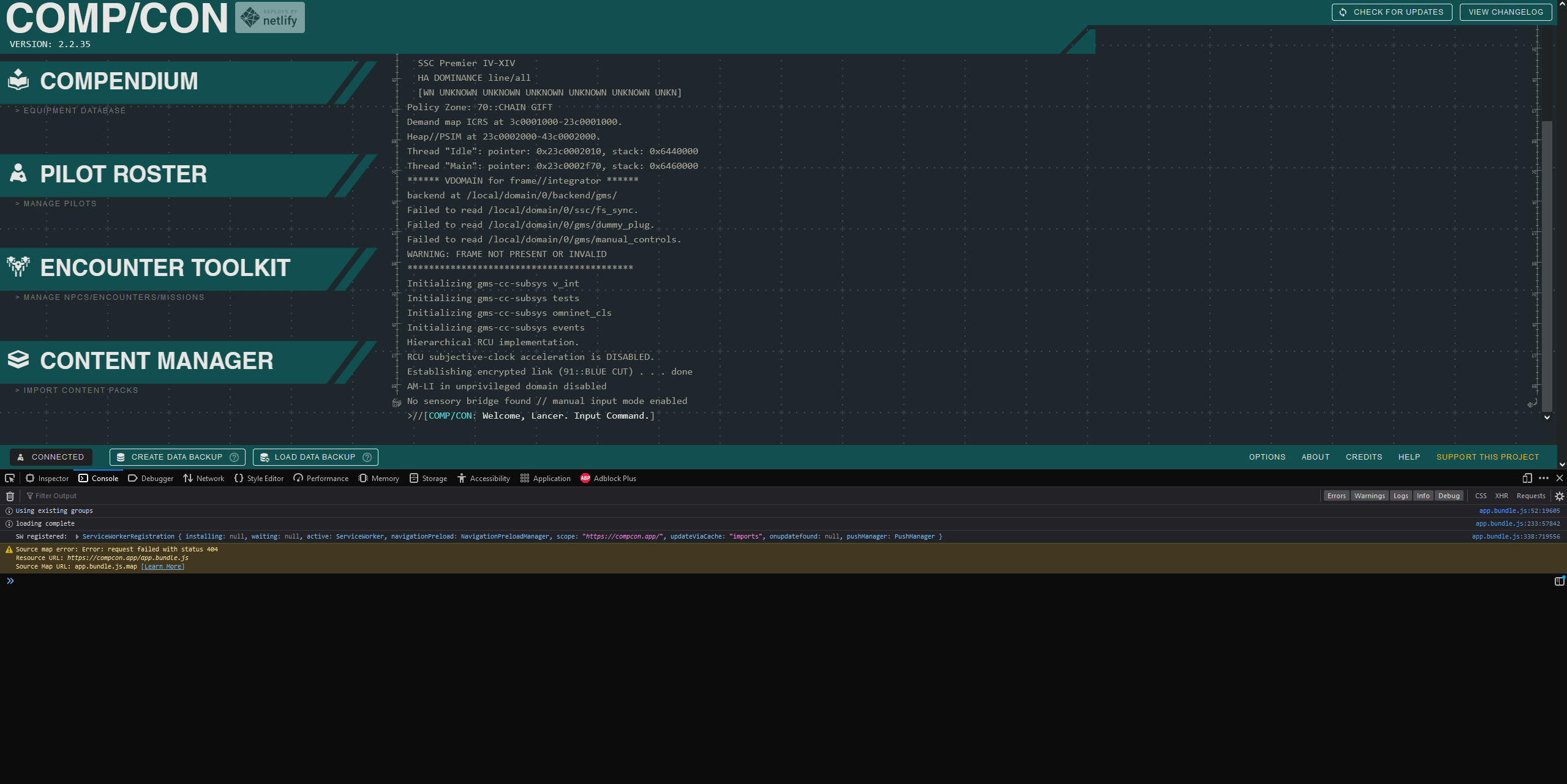 [BUG] Comp/Con won't update to latest version from 2.2.35 to 2.3.7a ...