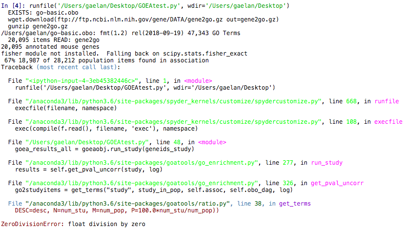 ZeroDivisionError from ratio.py · Issue #116 · tanghaibao/goatools · GitHub