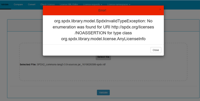 RDF/XML report has invalid uri for NOASSERTION · Issue #1968 · fossology/fossology · GitHub