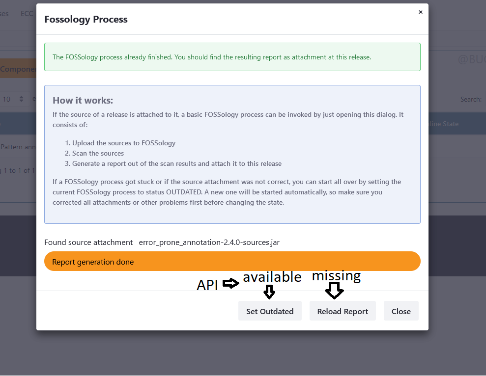 REST API: Reload report from fossology · Issue #1196 · eclipse-sw360/sw360 · GitHub