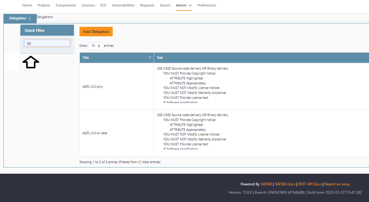 OSADL Obligation import: only 20 obligations imported or shown · Issue #1809 · eclipse-sw360 ...