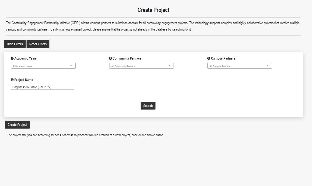 Create project search function not working · Issue #2279 · uno-isqa-8950/uno-cpi · GitHub