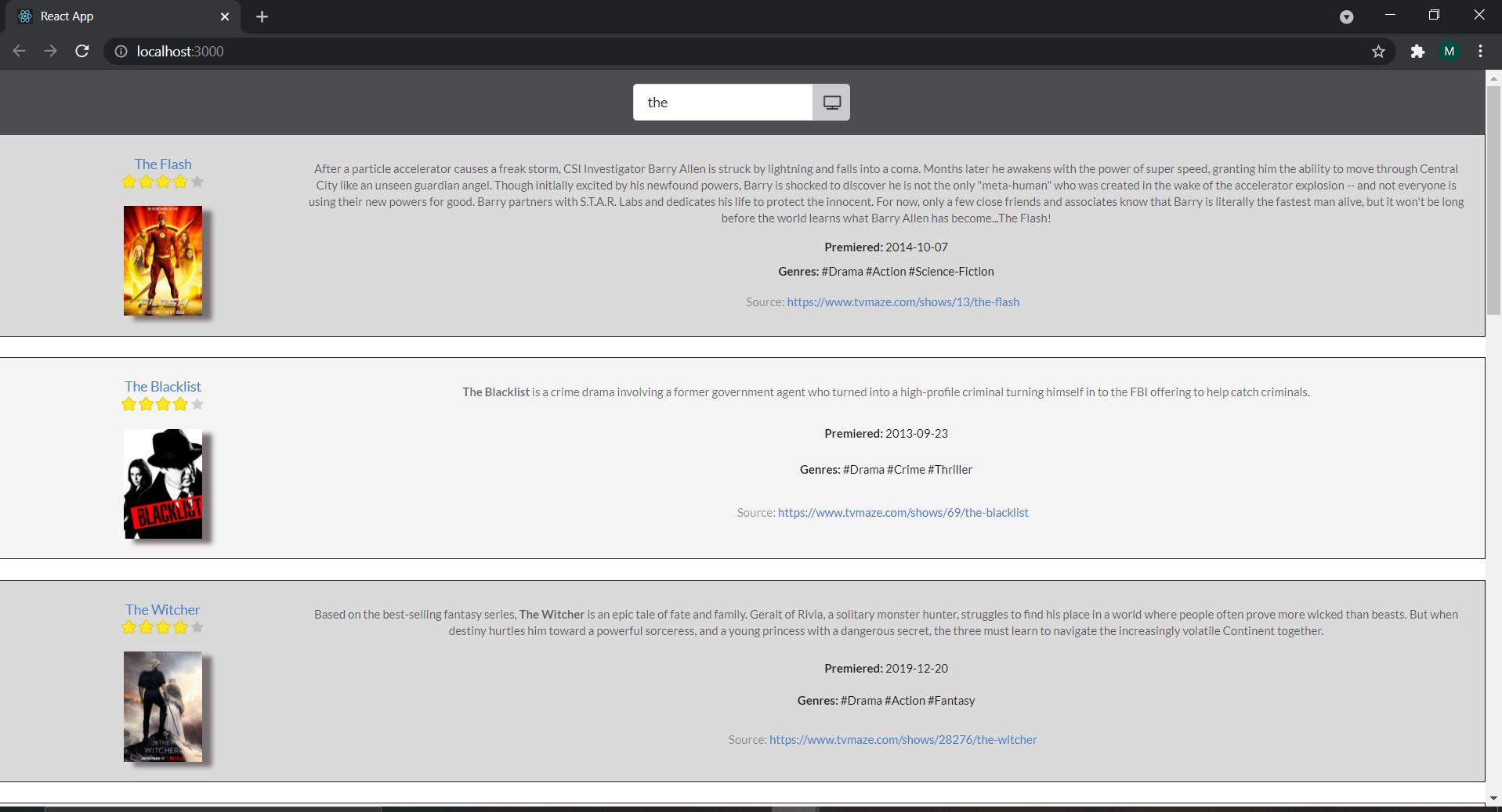 GitHub - metinsinik/tv-show-react-app