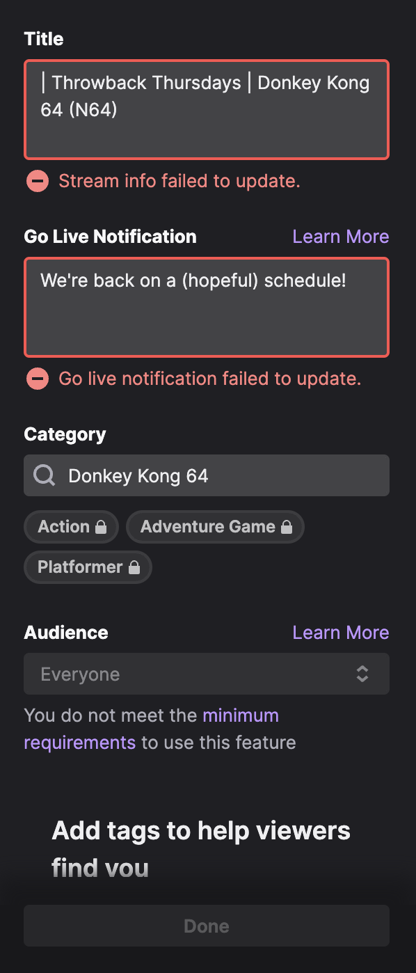 Stream Information Dock Errors · Issue #7831 · obsproject/obs-studio ...