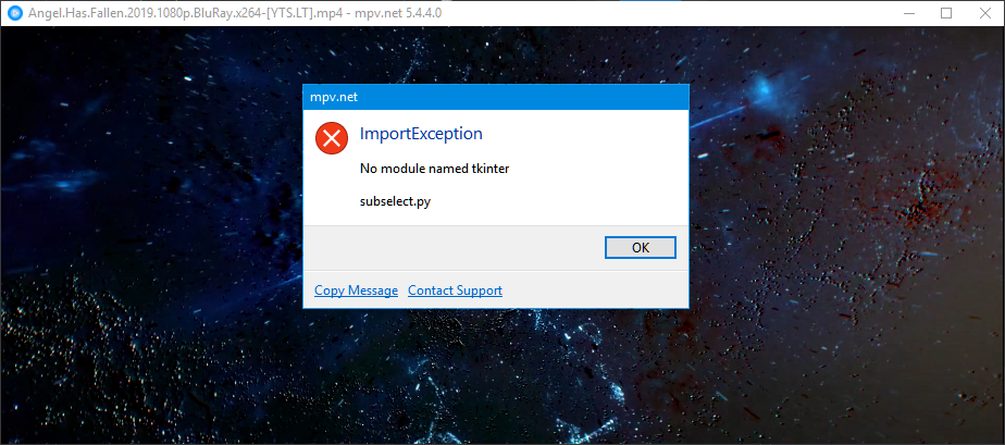 mpv.net not importing tkinter · Issue #122 · mpvnet-player/mpv.net · GitHub