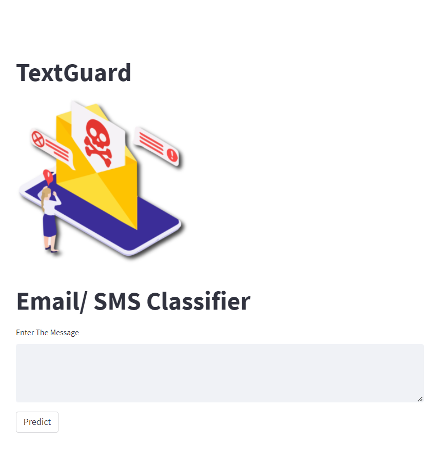 GitHub - hksoriginal/TextGuard-Email-SMS-Classifier: TextGuard is a Streamlit WebApp that helps ...