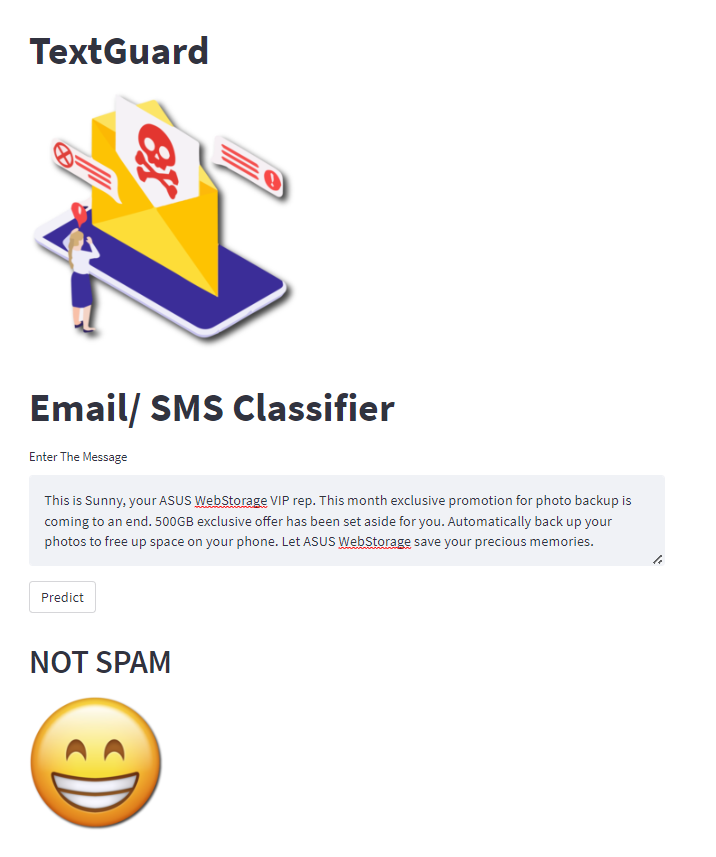 GitHub - hksoriginal/TextGuard-Email-SMS-Classifier: TextGuard is a Streamlit WebApp that helps ...