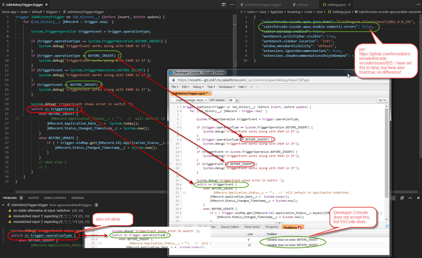 switch on trigger.operationType · Issue #1386 · forcedotcom/salesforcedx-vscode · GitHub