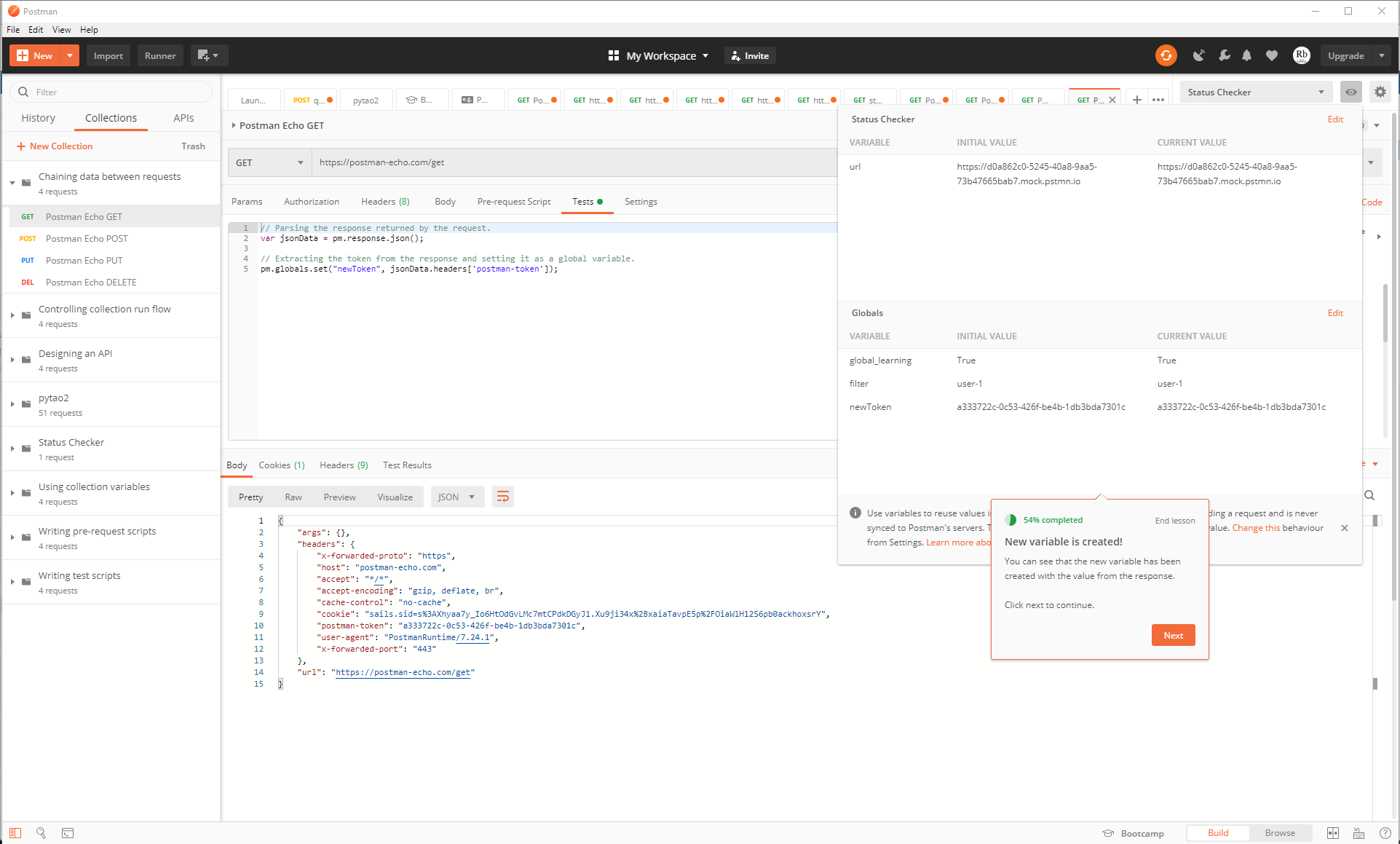 Bootcamp > "Carry data between requests" crashes halfway through ...