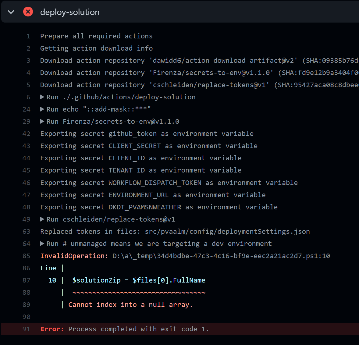 deploy-tagged-solution-to-environment fails · Issue #162 · devkeydet/pva-alm · GitHub
